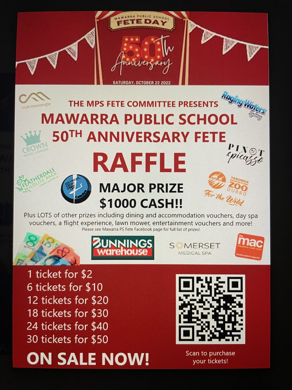 Mawarra Fete Raffle 2022